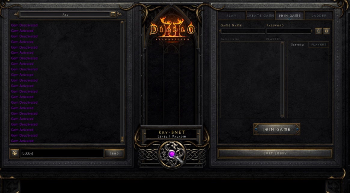 Diablo 2 Gem Activated and what does the Chat Gem do | VG247